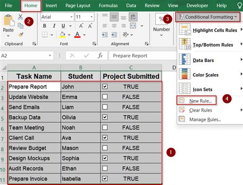 Image result for Ex Cell Checkbox Conditional Formatting