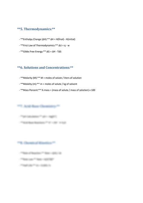 Image result for Basic Chemistry Formulas