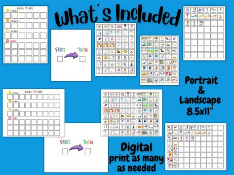 Kids Visual Schedule, Daily Routine, Daily Rhythm, Visual Checklist ...