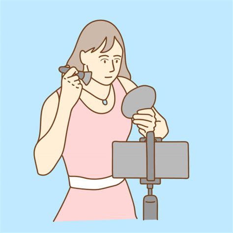 Image result for She Is Recording a Makeup Tutorial Cartoon