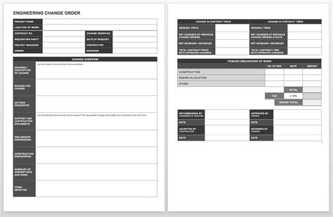 Image result for Process Change Order Form