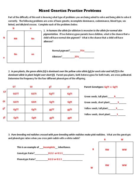Image result for Genetics Practice Questions