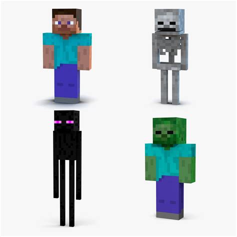 Minecraft Characters 3D Models download - Free3D