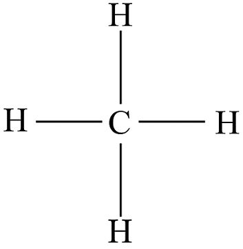Image result for Methane Structural Formula