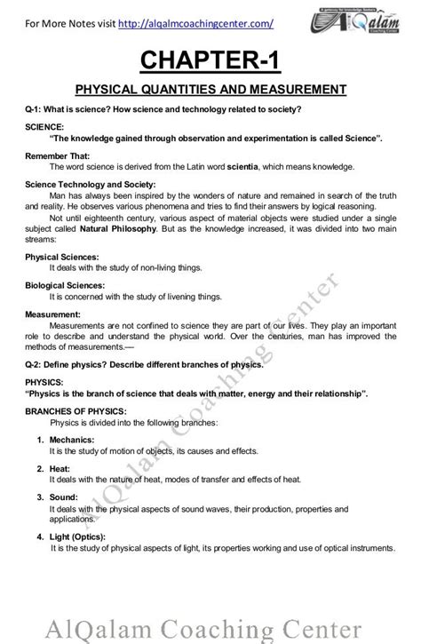 Image result for Class 9th First Chapter Physics and Numerical