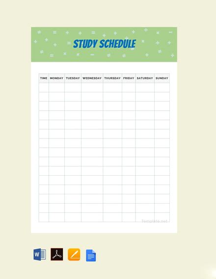 Image result for Student Study Schedule