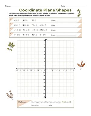 Coordinate Plane Shapes | Worksheet | Education.com