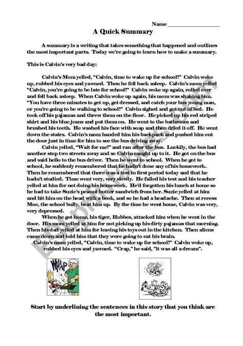 Image result for Summarizing Worksheet.pdf