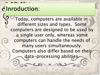 Image result for Prepare a Presentation On Classification of Computer