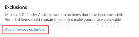 Image result for Add or Remove Exclusions Windows 11