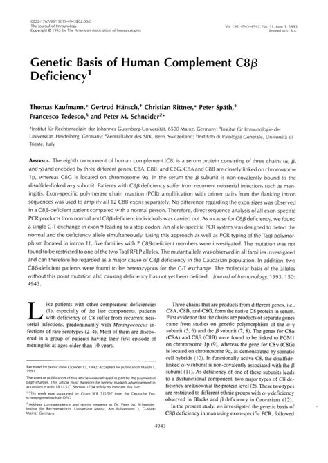 Image result for C8 Complement Deficiency