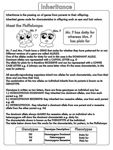 Image result for GCSE Inheritance Questions and Answers