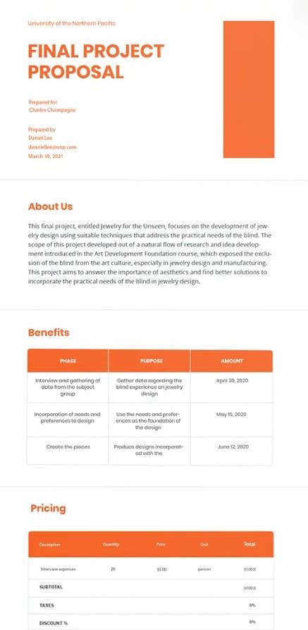 Image result for Final Composition Project Proposal Example