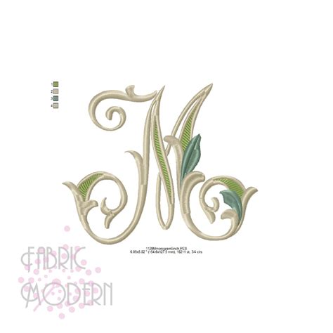 Image result for Script Monogram Letter M