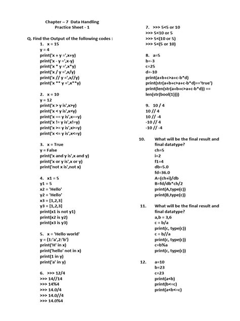 Image result for Data Handling Practice Questions
