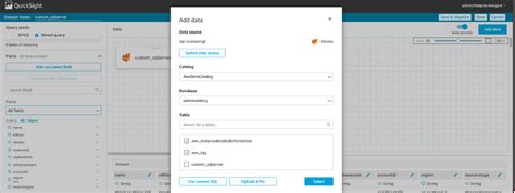Image result for Custom SQL with Direct Query Quick Sight