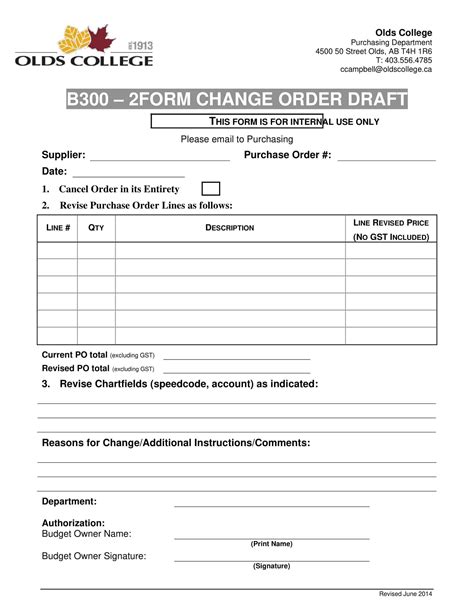 Image result for Process Change Order Form