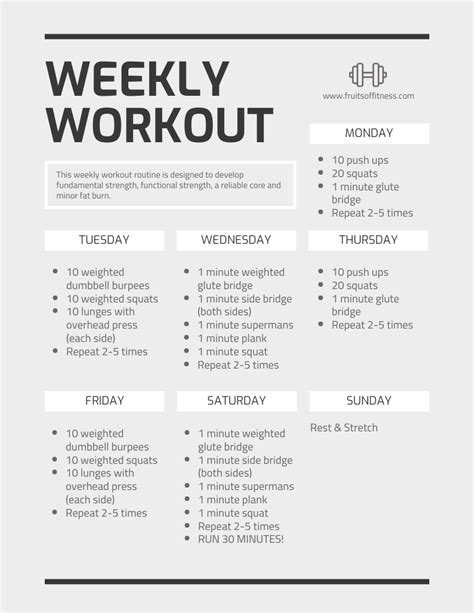Image result for Exercise Template