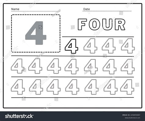 Image result for Practice Writing Number 4
