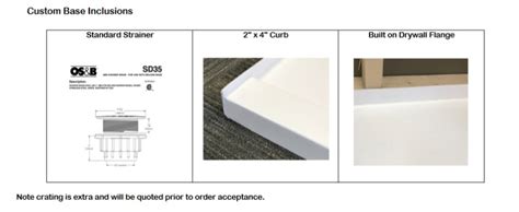 Image result for Custom Size Shower Base