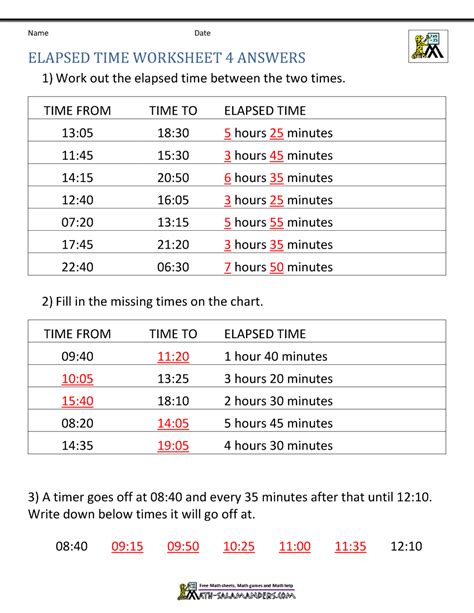 Image result for Elapsed Time Clock Worksheet