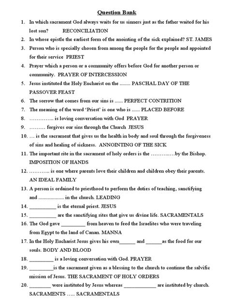 Image result for Catholic Catechism Questions