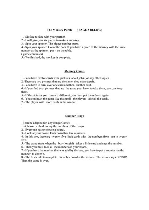 Image result for Instructions Button Game