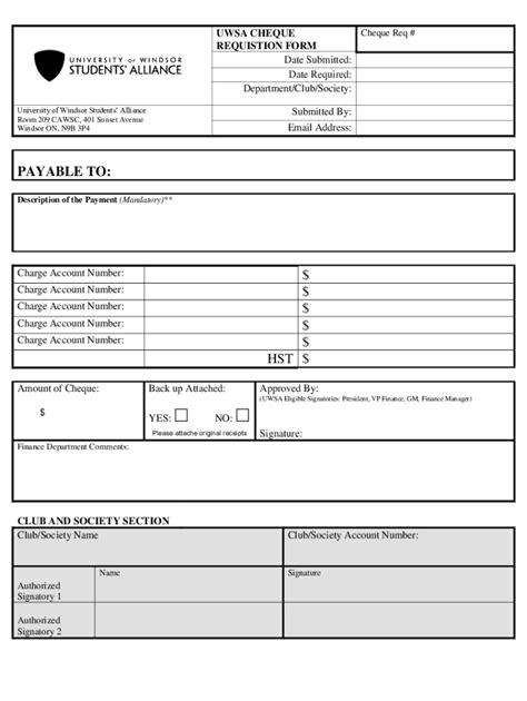 Image result for Cheque Requisition Form
