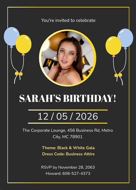 Image result for Birthday Invitations Examples
