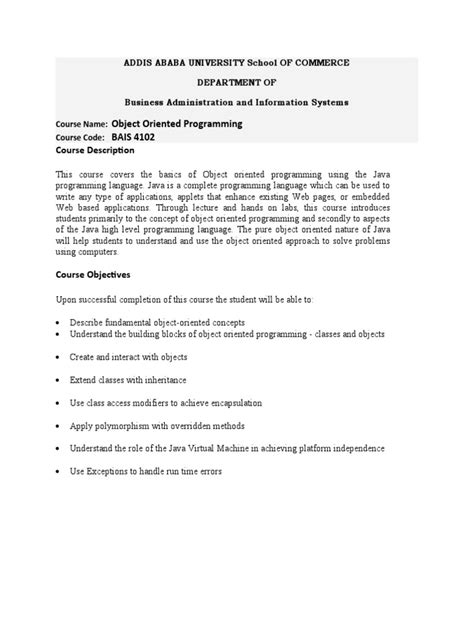 Image result for Java OOP Course