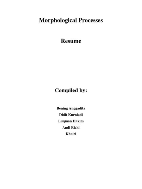 Image result for Types of Morphological Processes PDF