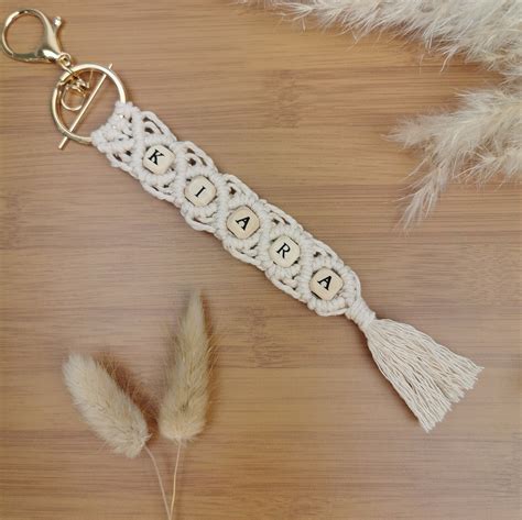Image result for Personalized Macrame Keychain Tutorial