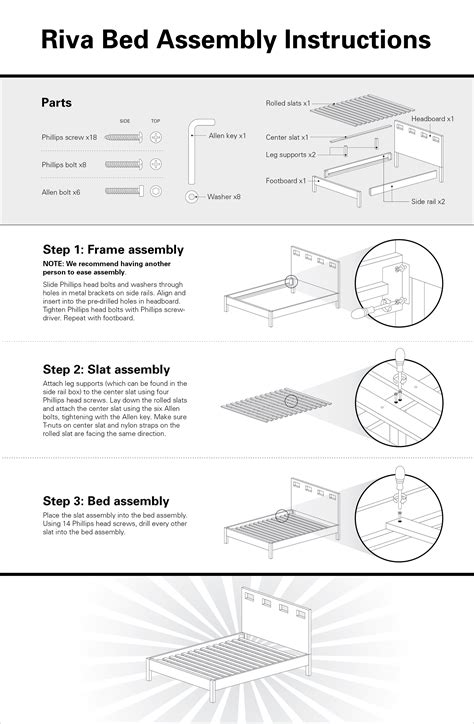 Image result for Bed Frame Assembly Guide
