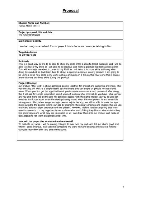 Image result for Project Proposal Target Audience Example