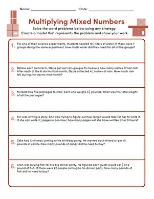 Image result for Multiplying Mixed Numbers by Integers Worksheet