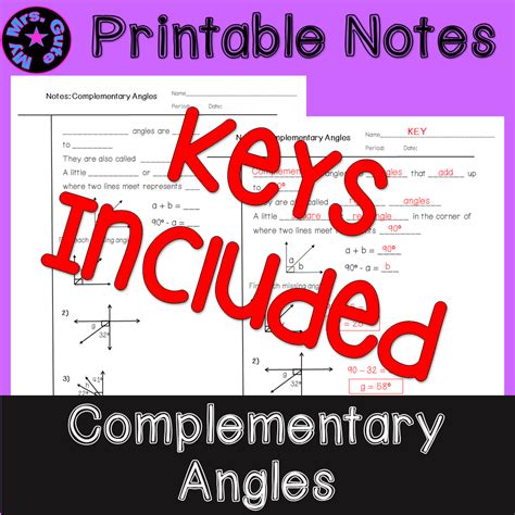 Image result for Finding Complementary Angles Answer Key