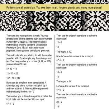 Image result for Lesson 5.6 Number Patterns