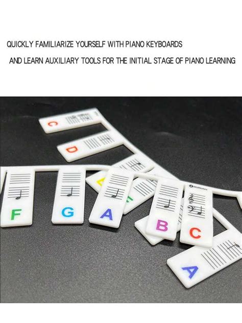 Piano Notes Guide For Beginner, Removable Piano Keyboard Note Labels ...