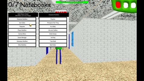 Image result for Baldi Basics Mod Menu