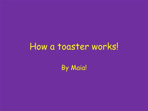 Image result for How a Toaster Works
