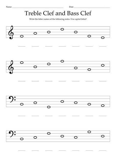 Image result for Treble Bass Clef Notes