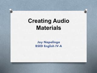 Image result for Example of Audio Materials