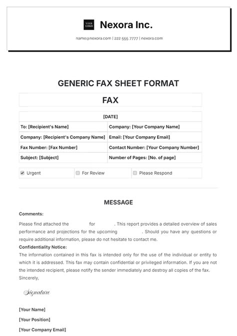 Image result for Basic Blank Fax Form