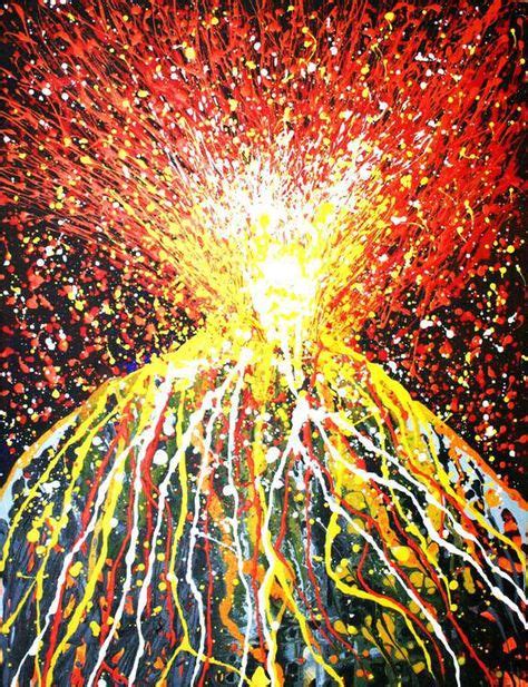 Image result for Volcano Art Lesson