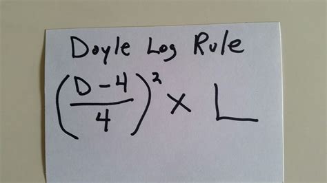 Image result for Doyle Log Rule Chart