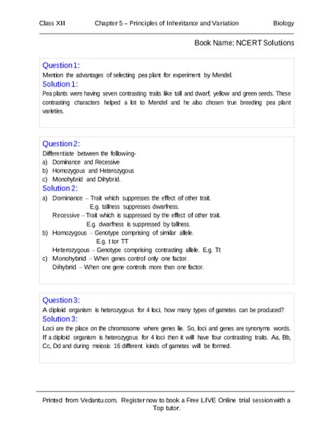 Image result for Class 12th Biology Chapter 5 Notes