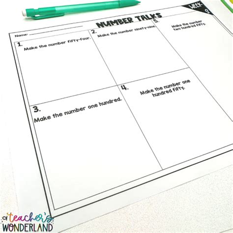 Image result for Number Talks Prinable