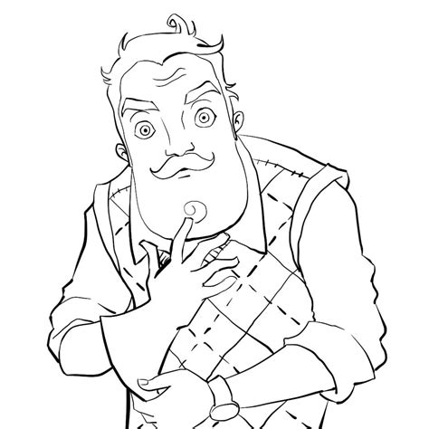 Image result for Hello Neighbor Coloring Book