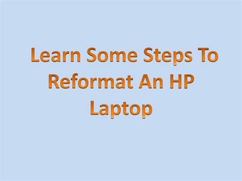 Image result for How to Reformat HP Computer