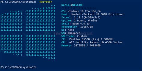 Image result for Windows Server Neofetch